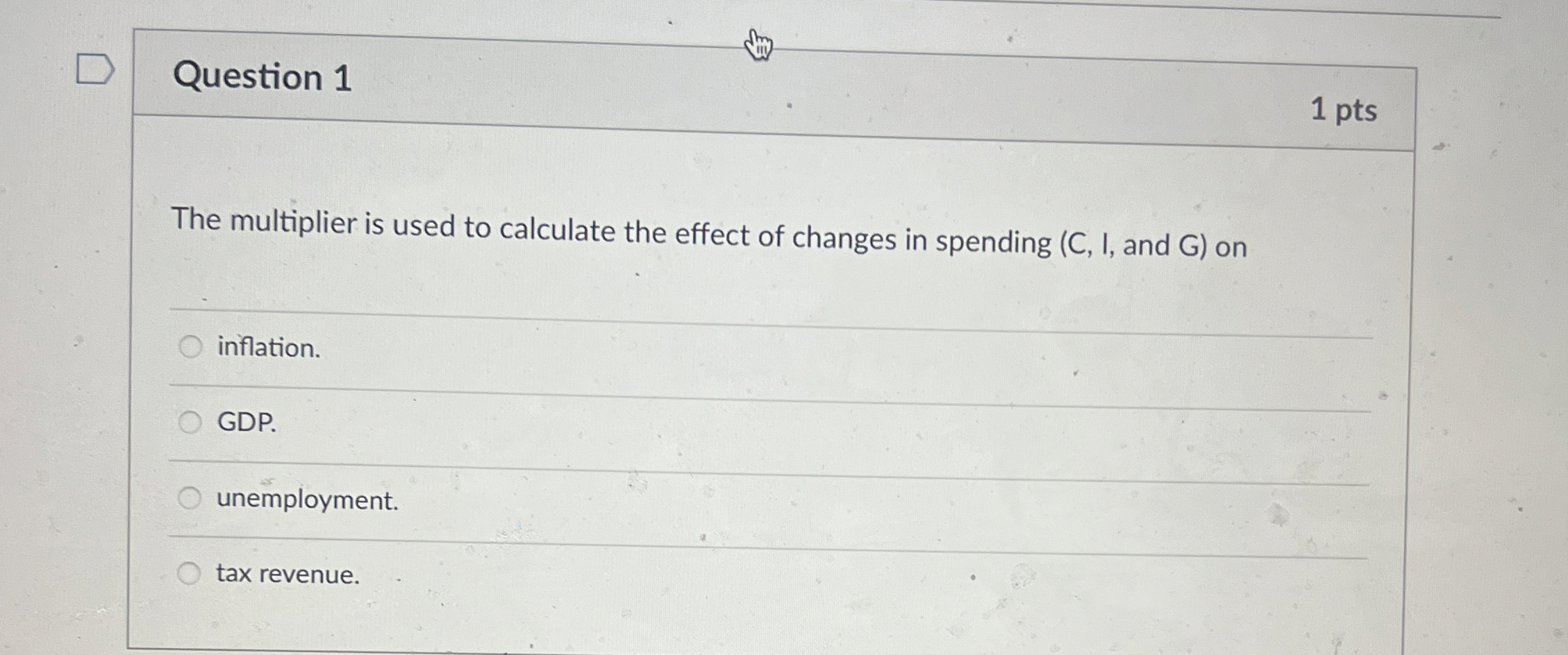 Solved Question 11 ptsThe multiplier is used to calculate | Chegg.com Solved Question 11 ptsThe multiplier is used to calculate | Chegg.com
