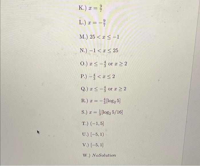 Solved Matching 1.) −1