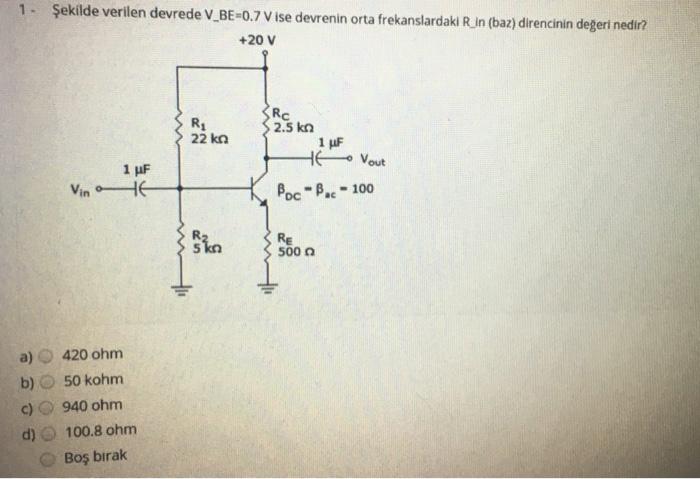 Solved What is the resistance Rin(base) of the circuit at | Chegg.com