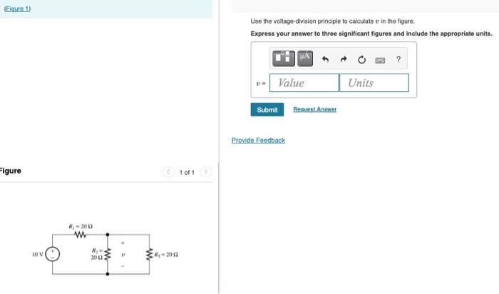 Solved Use the voltage-division principle to calculate v in | Chegg.com