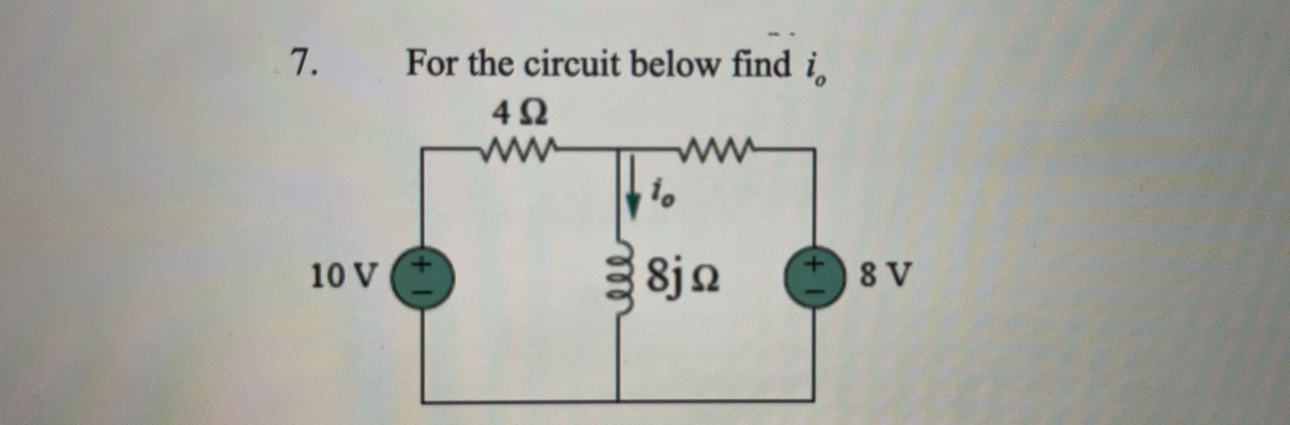 Solved For the circuit below find io | Chegg.com