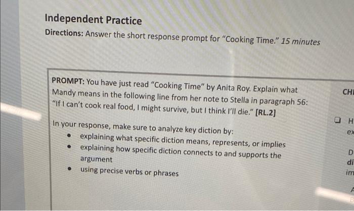 Solved Independent Practice Directions: Answer the short | Chegg.com