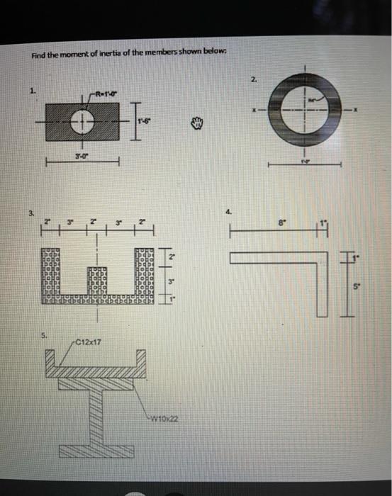 Solved Find the moment of inertia of the members shown | Chegg.com