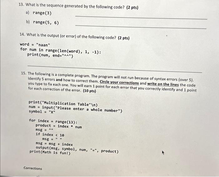 Solved 1. Circle T for True or F for False for the following | Chegg.com
