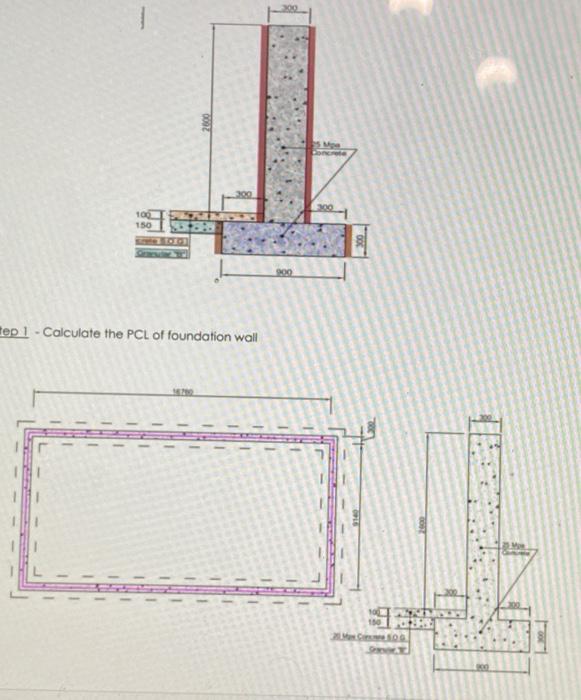 Solved 2000 100 150 tep 1 - Calculate the PCL of foundation | Chegg.com