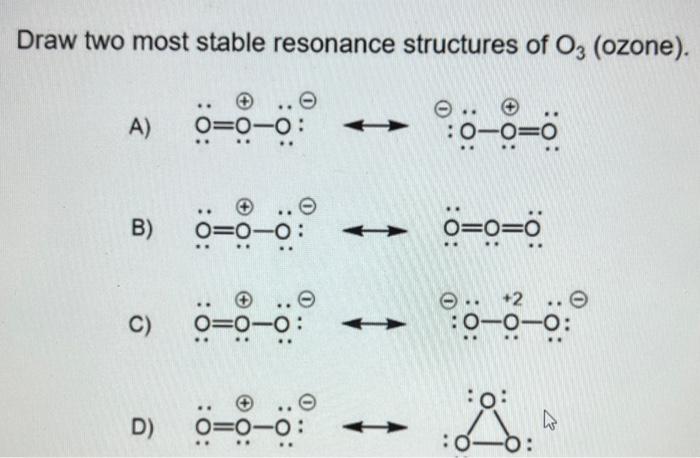 Solved Which pair represents resonance structures? A) and B) | Chegg.com