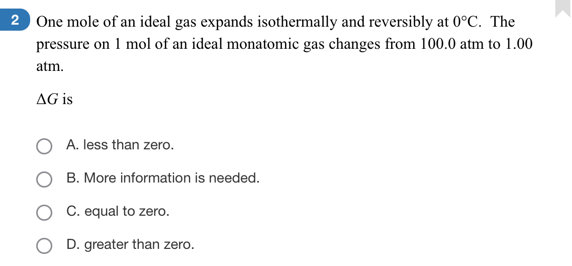Solved One mole of an ideal gas expands isothermally and | Chegg.com