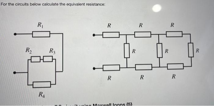 Solved For the circuits below calculate the equivalent | Chegg.com