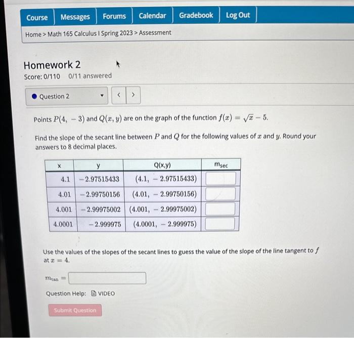 Solved Points P(4,−3) and Q(x,y) are on the graph of the | Chegg.com