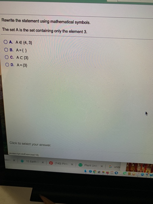 Solved Rewrite the statement using mathematical symbols. The | Chegg.com