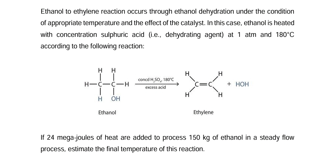 Solved Ethanol to ethylene reaction occurs through ethanol | Chegg.com