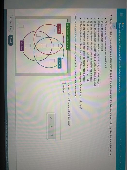 Solved Constructing a Venn diagram with 3 sets to solve a | Chegg.com