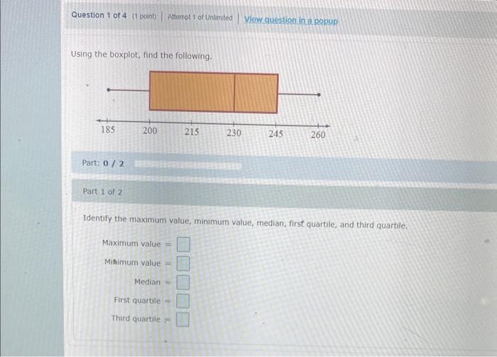Solved Using The Boxplot Find The Following Part 02 Part 6224