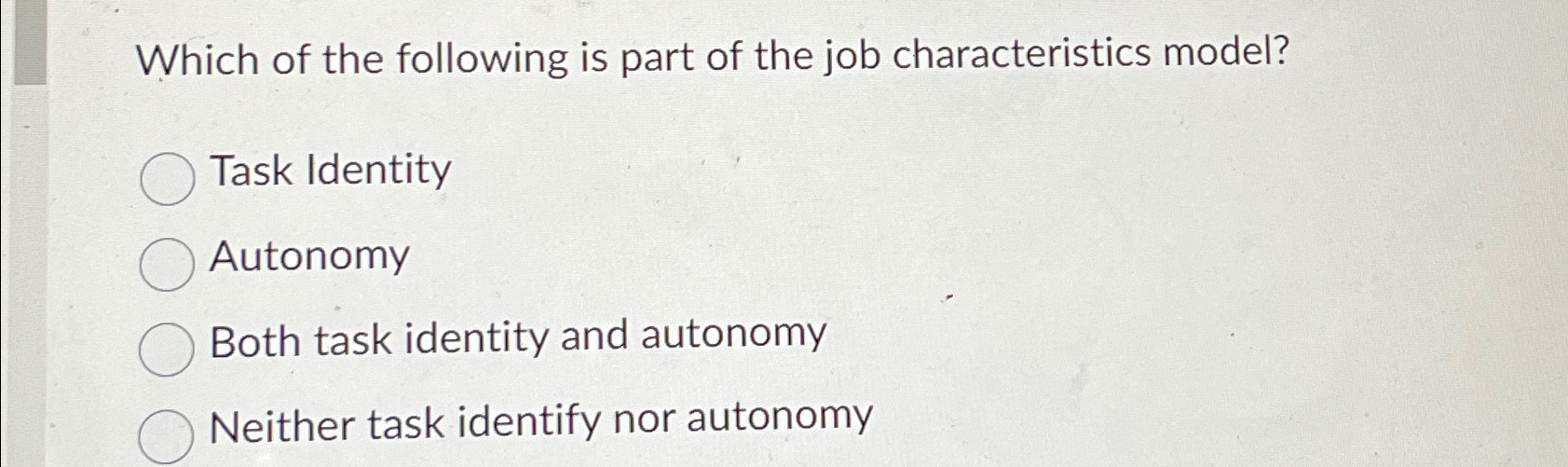 Solved Which of the following is part of the job | Chegg.com