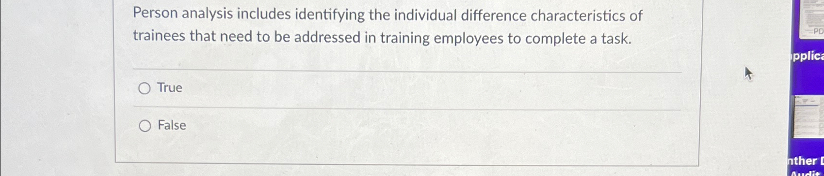 Solved Person analysis includes identifying the individual | Chegg.com
