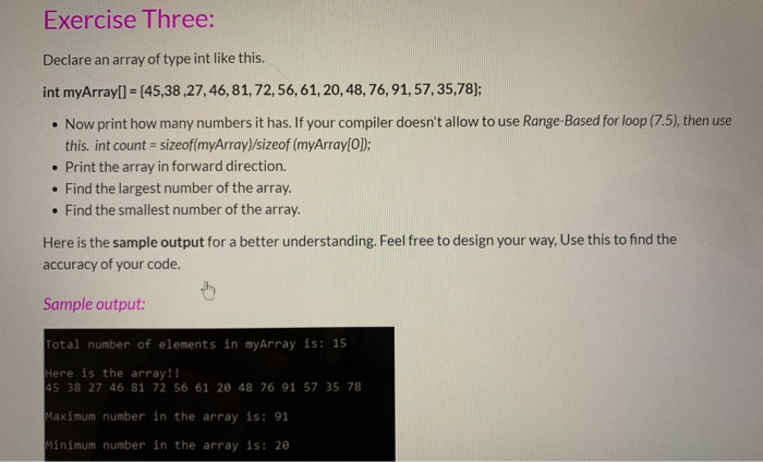 Solved Exercise Ten: (Writing the Contents of an Array to a | Chegg.com