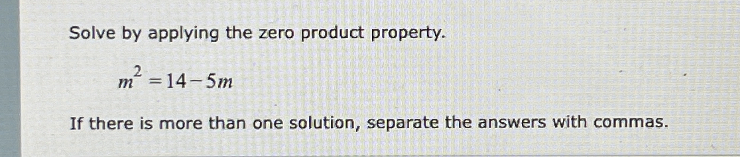 Solved Solve by applying the zero product | Chegg.com
