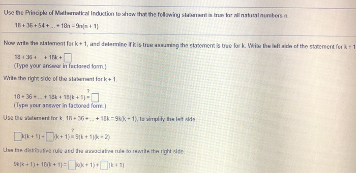 Solved Use the Principle of Mathematical Induction to show | Chegg.com