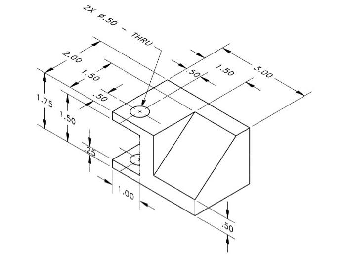 Solved dimension it using principles of good dimensioning | Chegg.com