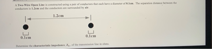Solved A Two-Wire Open Line is constructed using a pair of | Chegg.com