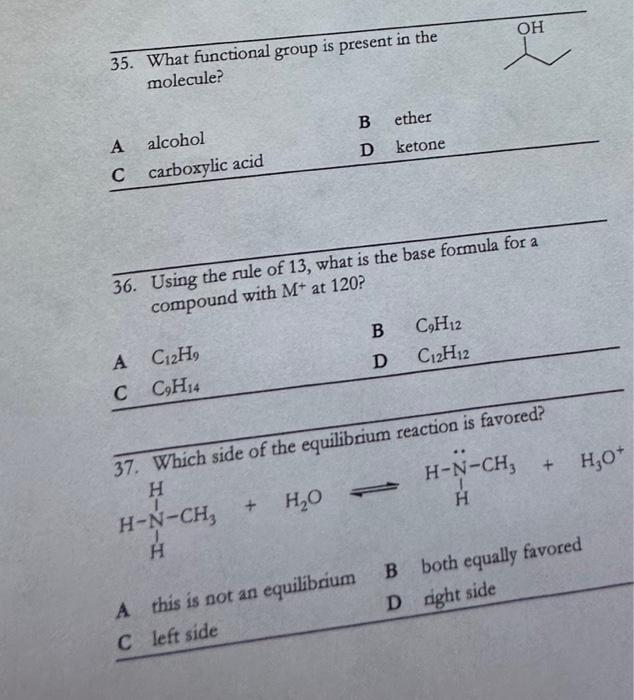 Solved 36. Using the rule of 13 , what is the base formula | Chegg.com