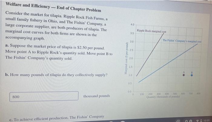 Solved Welfare and Efficiency-End of Chapter Problem | Chegg.com