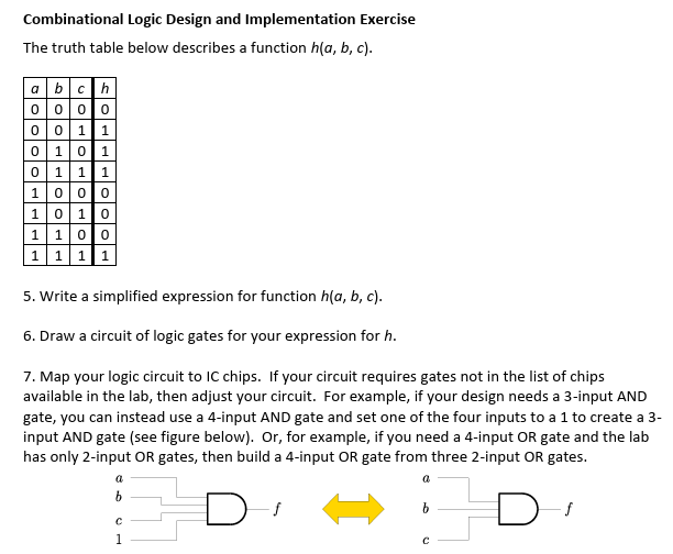 Combinational Logic Design and Implementation | Chegg.com
