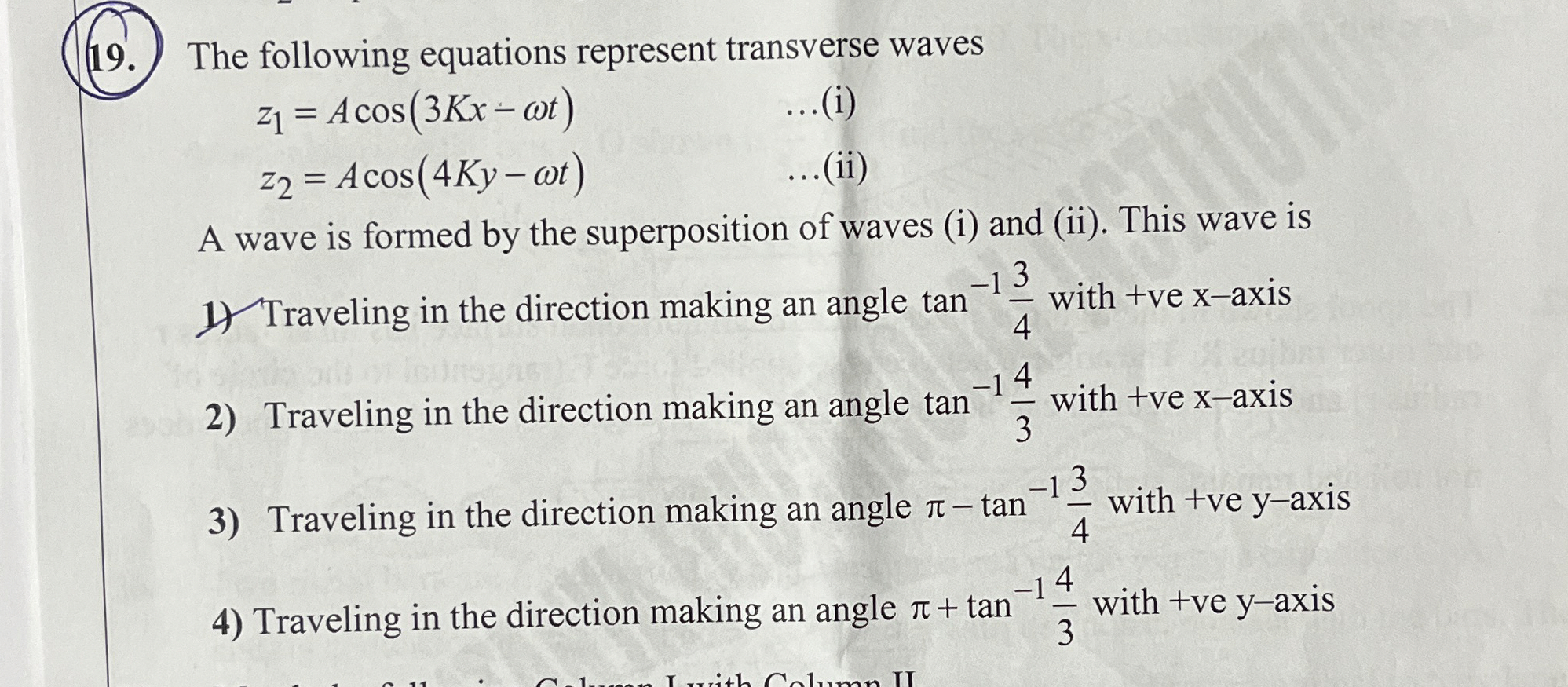 Solved The following equations represent transverse | Chegg.com