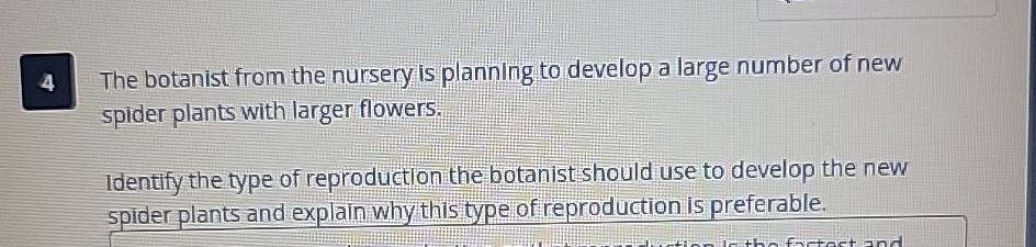 Solved The botanist from the nursery is planning to develop | Chegg.com