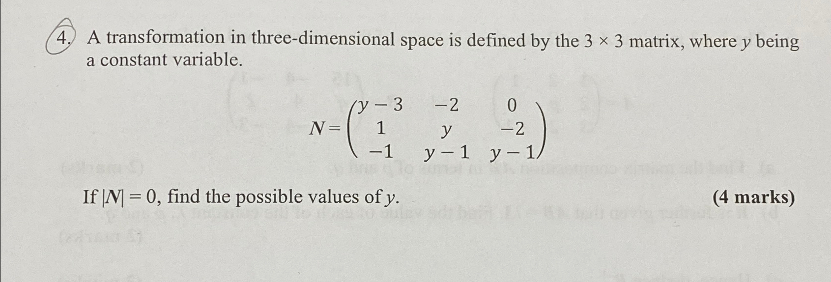 A transformation in three-dimensional space is | Chegg.com