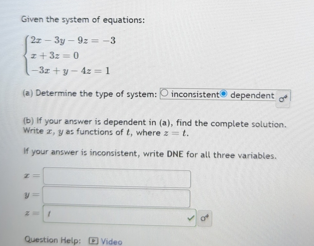 Solved Given the system of | Chegg.com