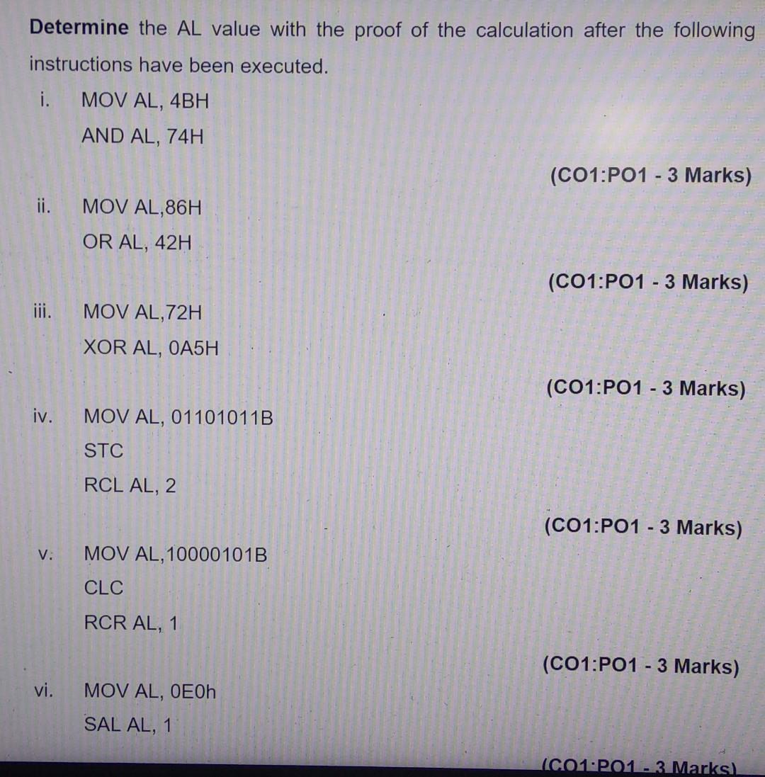 Solved Determine the AL value with the proof of the | Chegg.com