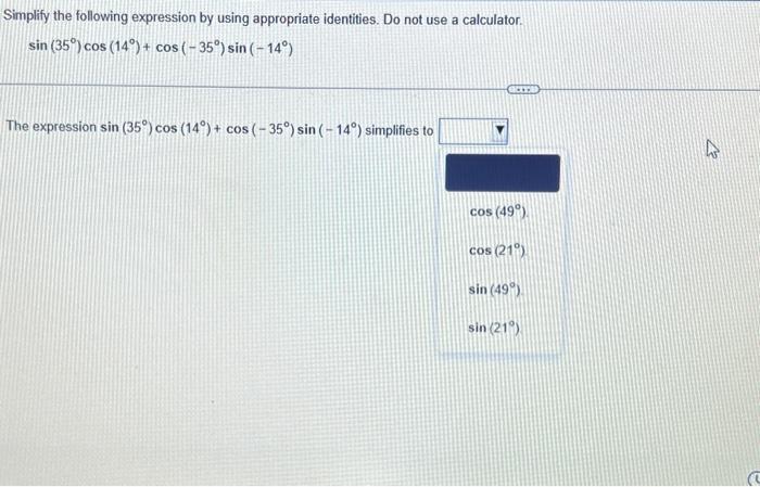 Solved Simplify the following expression by using | Chegg.com