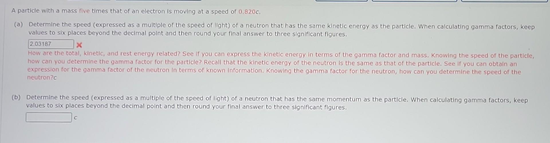 Solved A particle with a mass five times that of an electron | Chegg.com