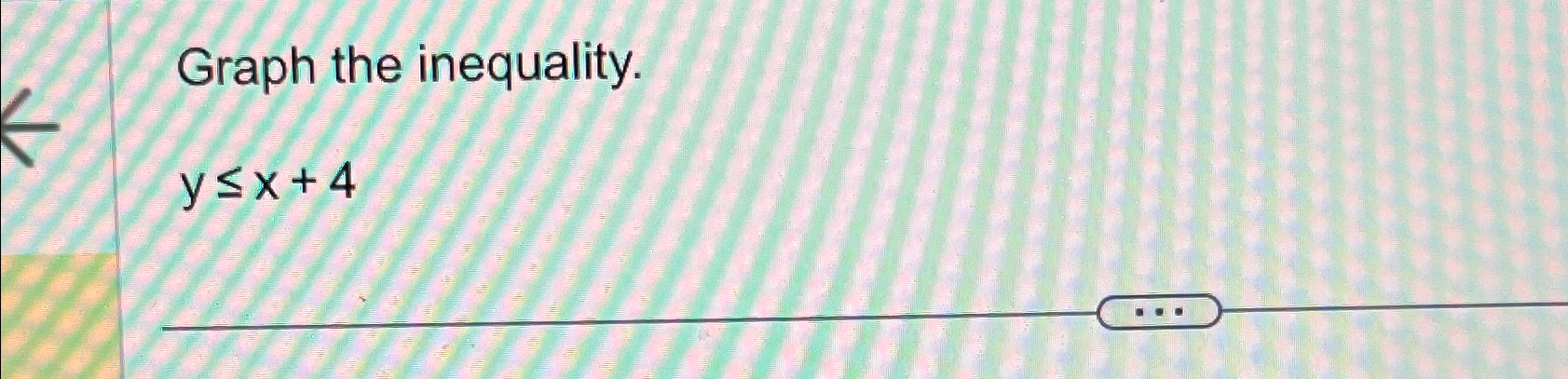 Solved Graph the inequality.y≤x+4 | Chegg.com