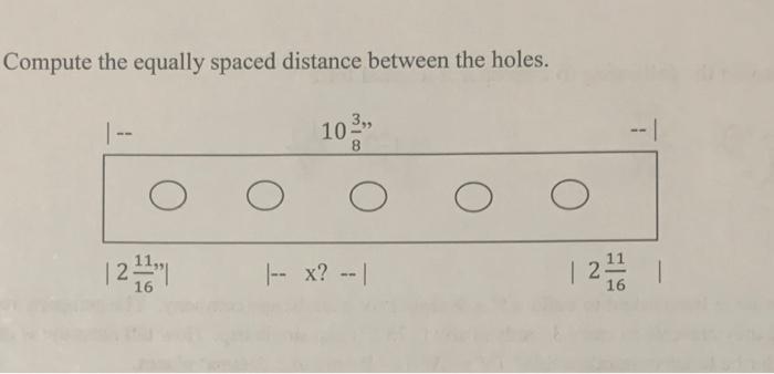 Solved Compute the equally spaced distance between the | Chegg.com