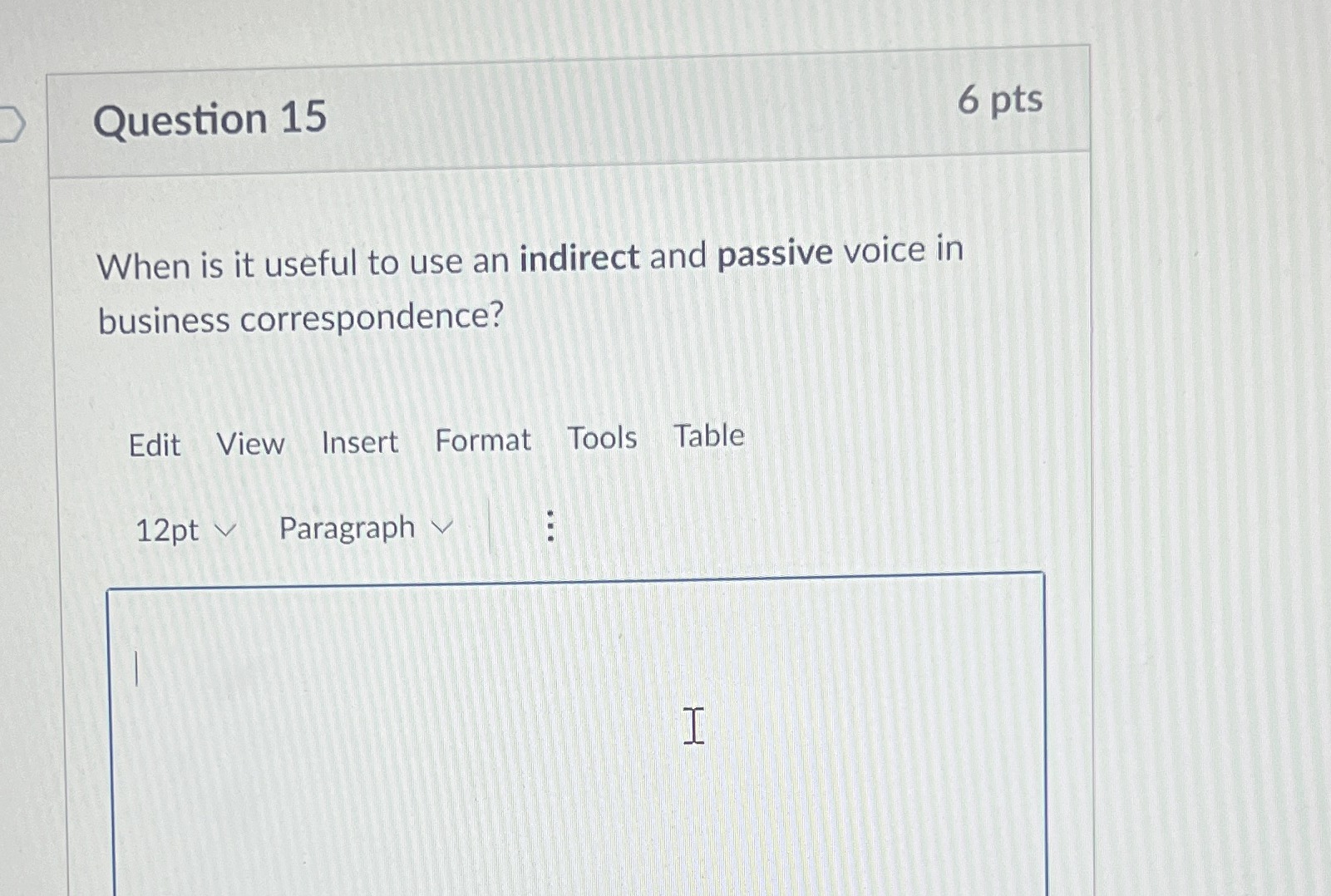 Solved Question 156 ﻿ptsWhen is it useful to use an indirect | Chegg.com