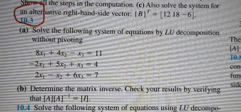 Solved Show all the steps in the computation. (c) Also solve | Chegg.com