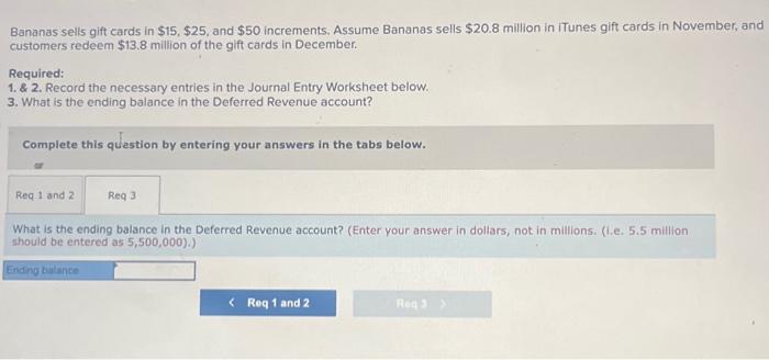 Solved Journal entry worksheet Record gift cards redeemed in | Chegg.com