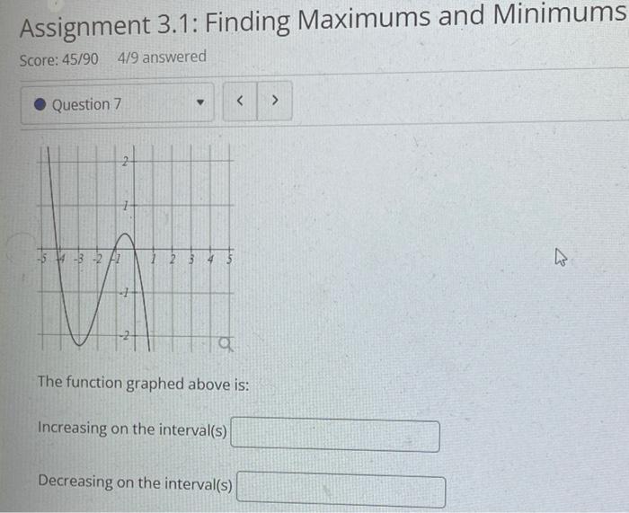 Solved Assignment 3.1: Finding Maximums and Minimums Score: | Chegg.com