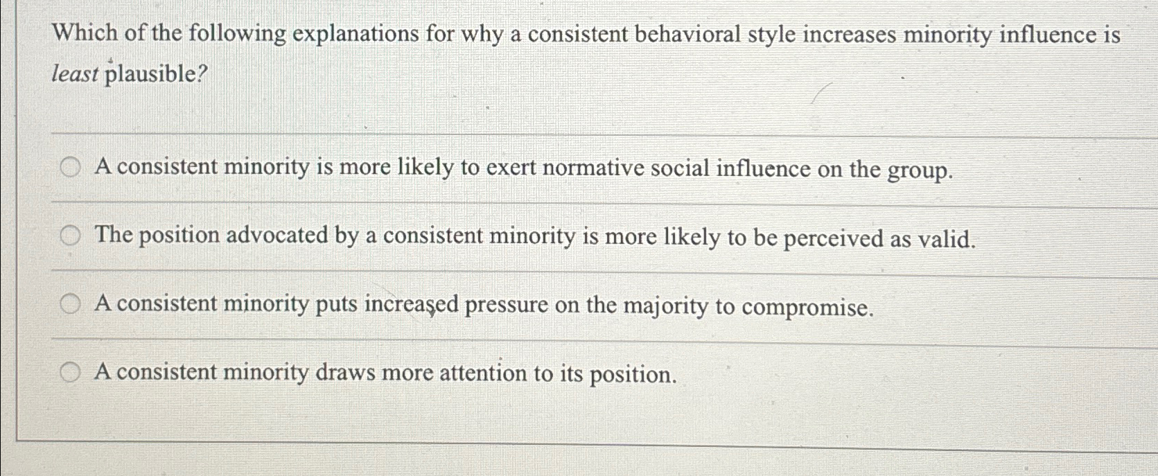 Solved Which of the following explanations for why a | Chegg.com