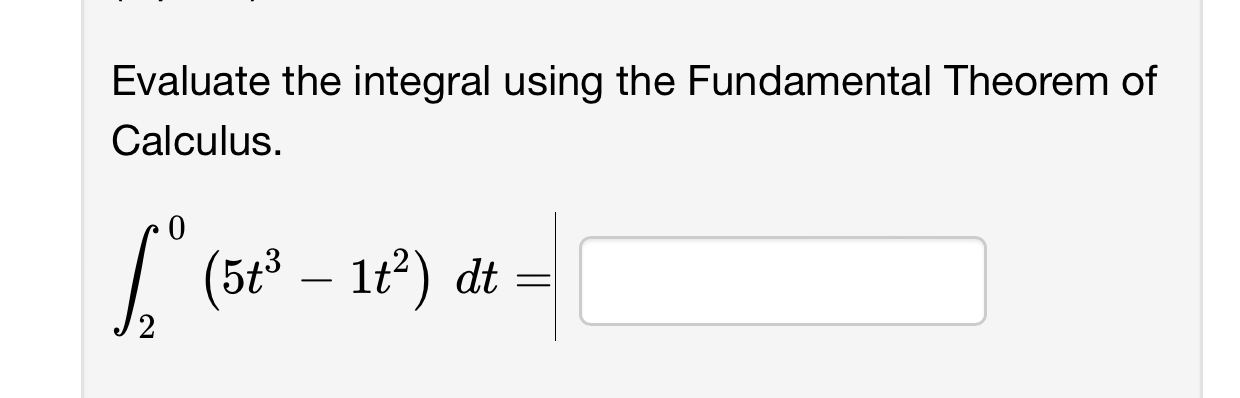Solved Evaluate the integral using the Fundamental Theorem | Chegg.com