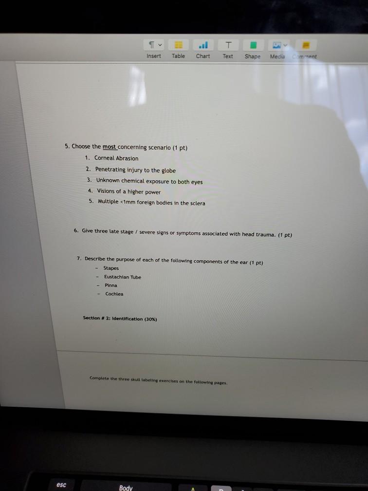 Solved T BO Insert Table Chart Text Shape Media Comment | Chegg.com