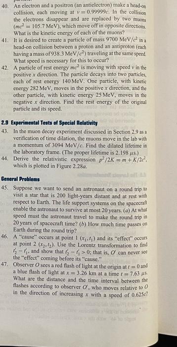 Solved 40. An electron and a positron (an antielectron) make | Chegg.com