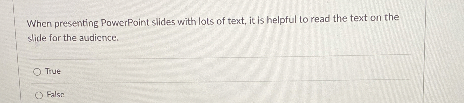 Solved When presenting PowerPoint slides with lots of text, | Chegg.com