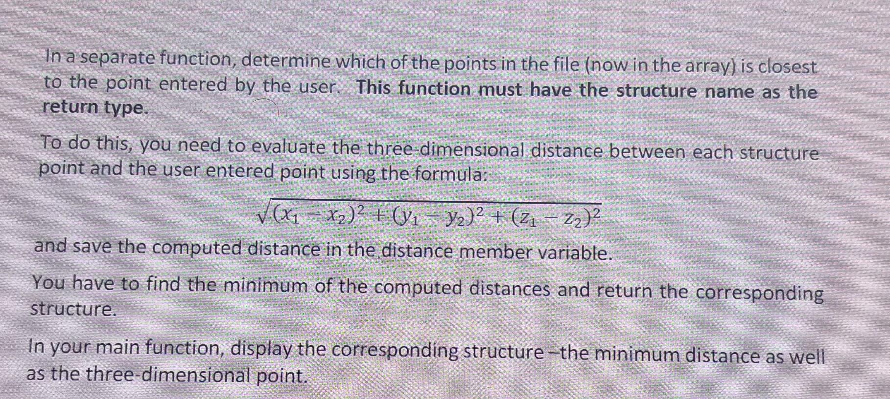 Solved Array of structures The following data points refers | Chegg.com
