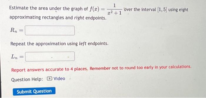 Solved Estimate the area under the graph of \\( | Chegg.com