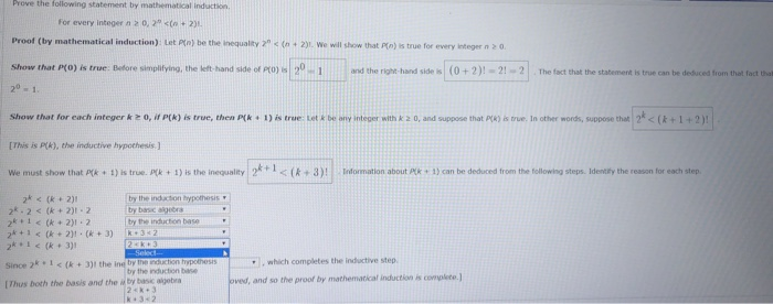 Solved Prove the following statement by mathematical | Chegg.com