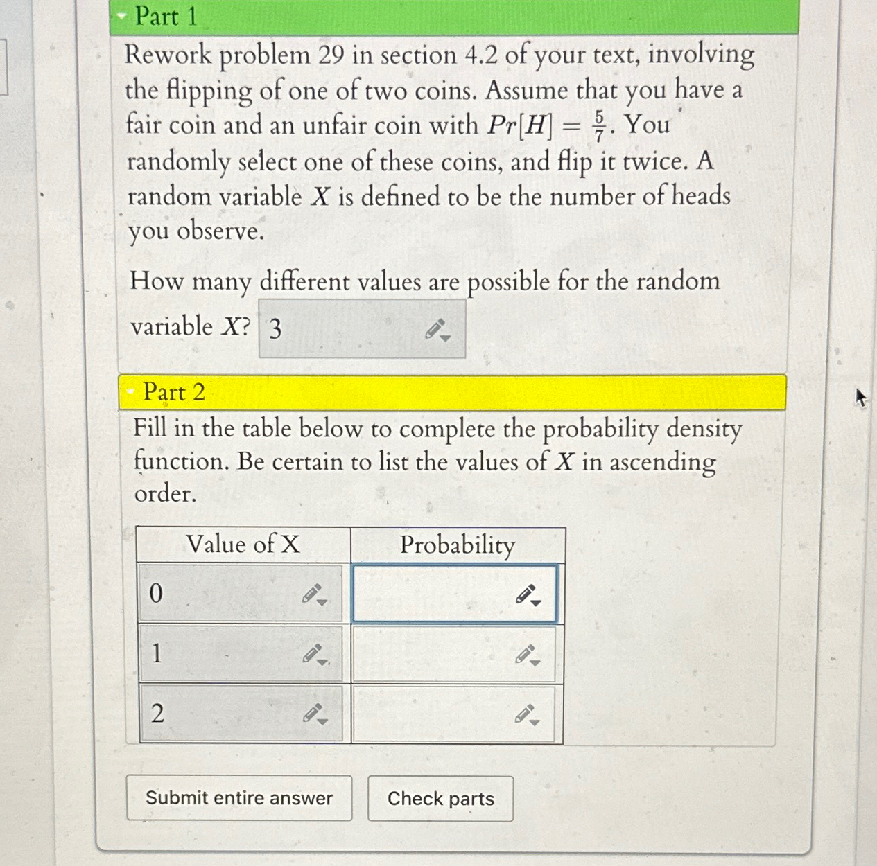 Solved Part 1Rework problem 29 ﻿in section 4.2 ﻿of your | Chegg.com