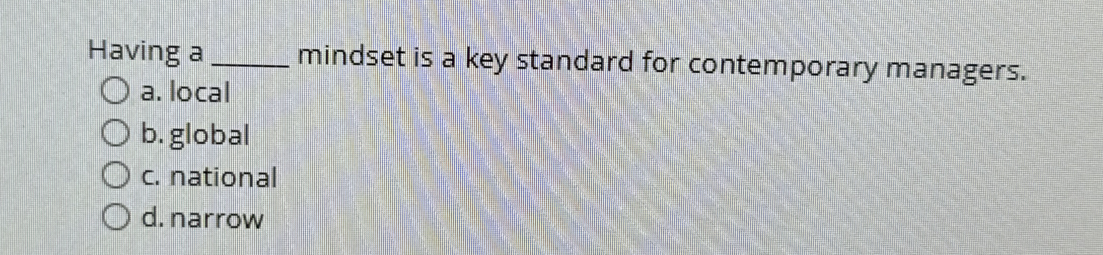 Solved Having a q, ﻿mindset is a key standard for | Chegg.com